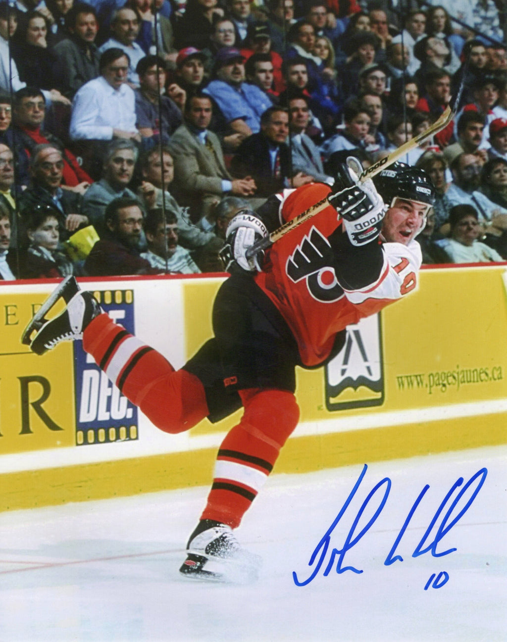 (PAST AUCTION) LOT 124: JOHN LECLAIR AUTOGRAPHED 8X10 PHOTO – Memorable Authentic