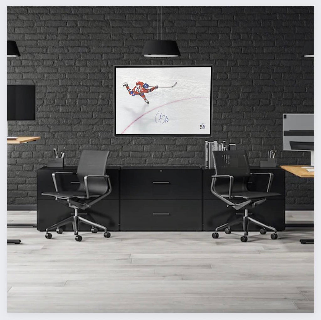 Cole Caufield Autographed Canvas 24x36 - OverHead - Limited Edition of ...