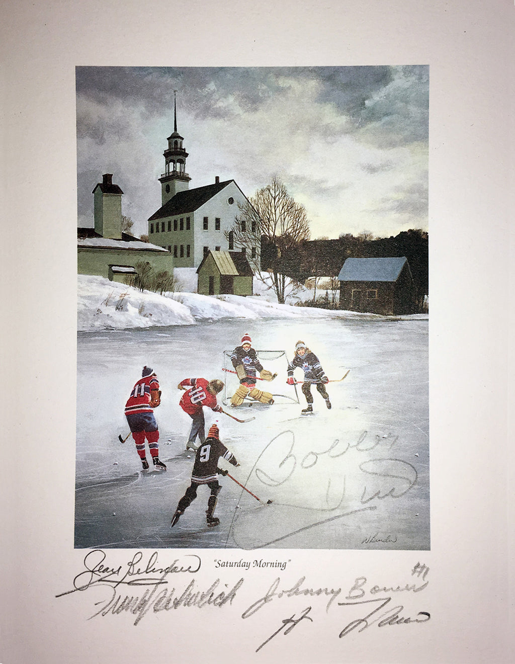 (PAST AUCTION) Lot 50: Johnny Bower, Guy Lafleur, Jean Beliveau, Bobby ...