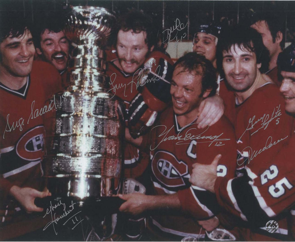 (PAST AUCTION) LOT 81: LARRY ROBINSON, SERGE SAVARD, YVON LAMBERT, REJ ...