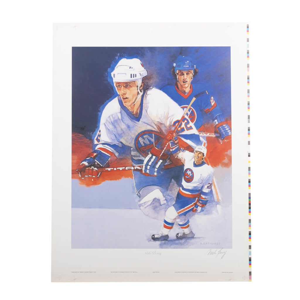 (PAST AUCTION) LOT 130: MIKE BOSSY AUTOGRAPHED 20X24 LITHOGRAPH FROM M ...